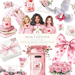 Valentines Day Clipart | Love Letter Clipart | Romantic Clipart ...