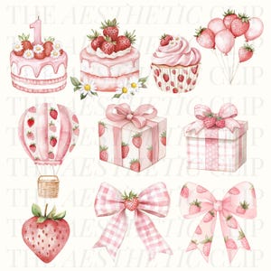 Berry First Birthday | Transparent Png | Strawberry Clipart | Berry ...