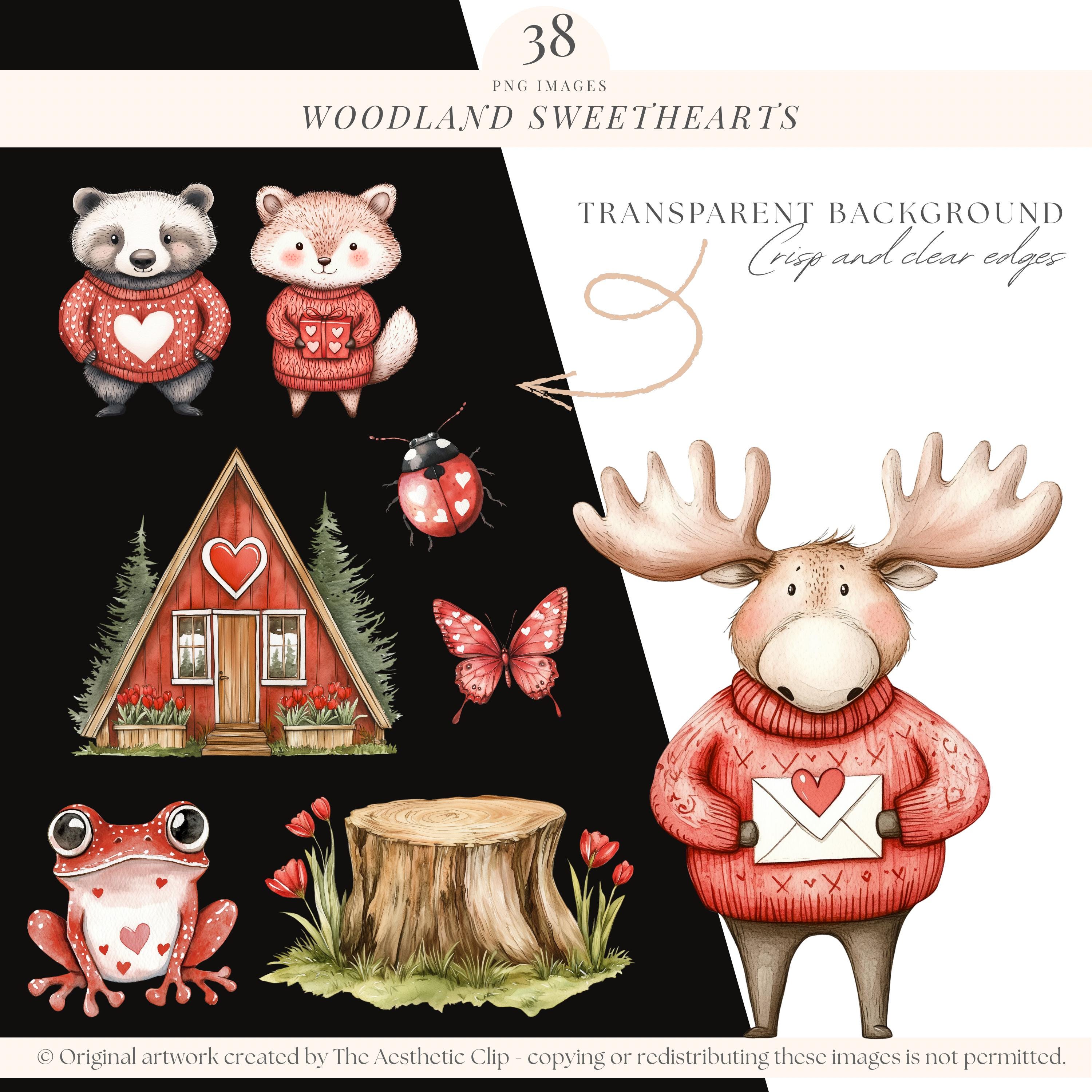 Valentine's Day Clipart | Woodland Valentines | Woodland Animals ...