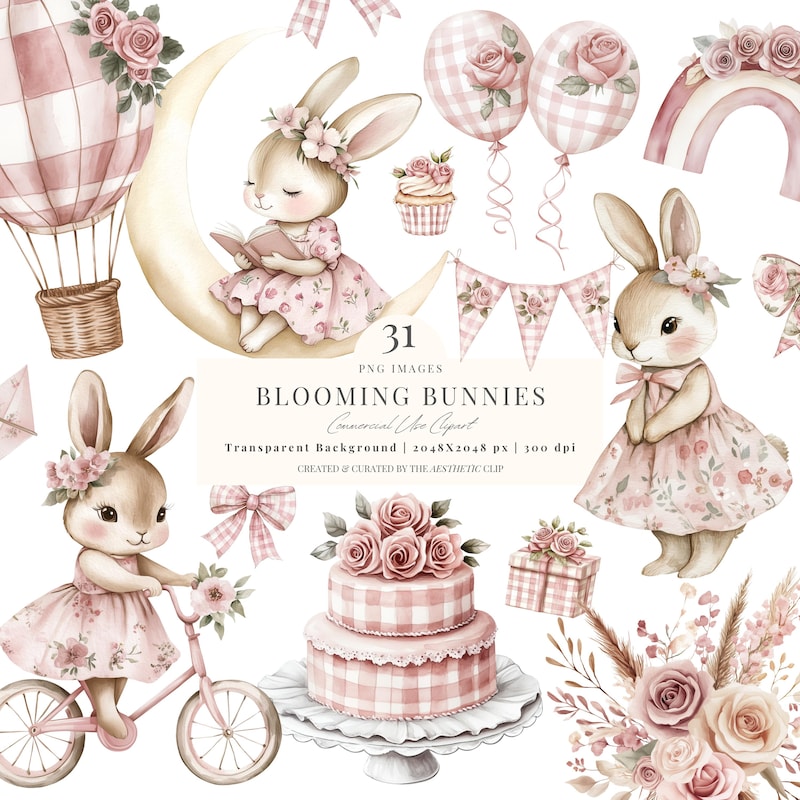 Bunny Clipart Pictures - Etsy UK