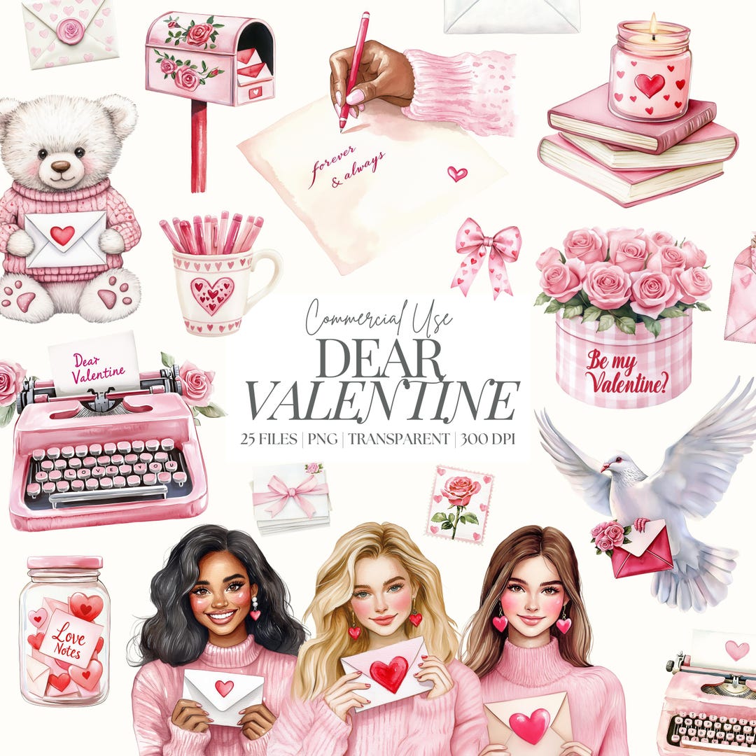 Valentines Day Clipart | Love Letter Clipart | Romantic Clipart ...