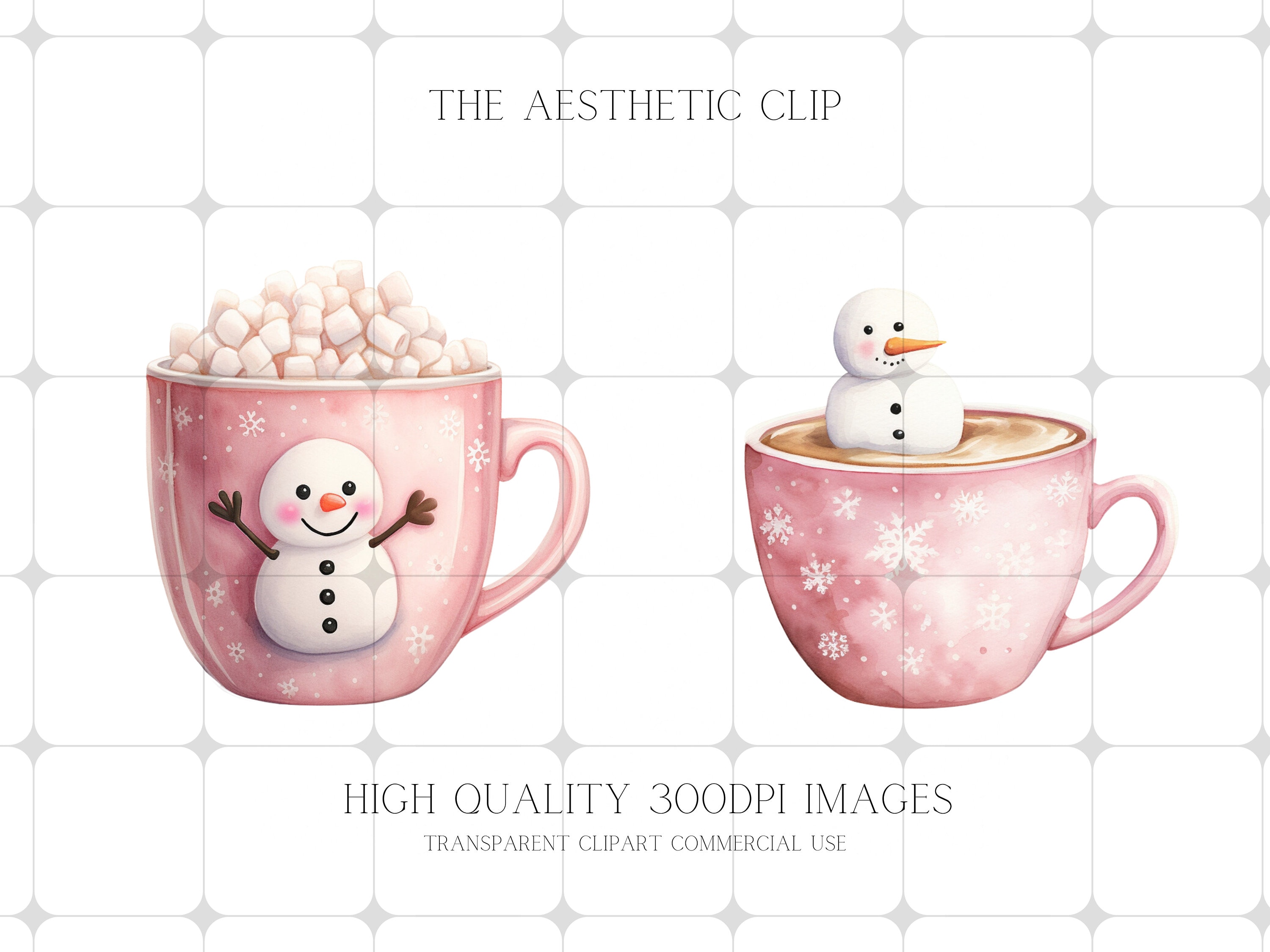 Pink Hot Chocolate Clipart Festive Hot Cocoa PNG Pink Christmas Drink ...