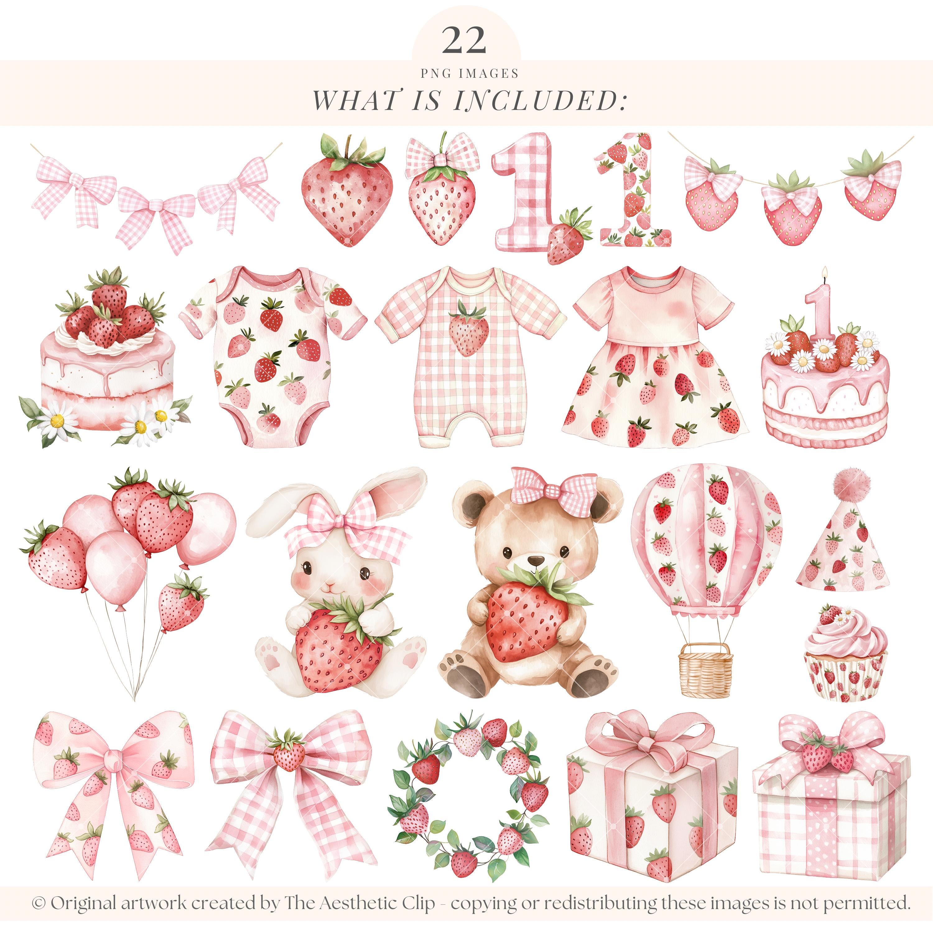 Berry First Birthday | Transparent Png | Strawberry Clipart | Berry ...