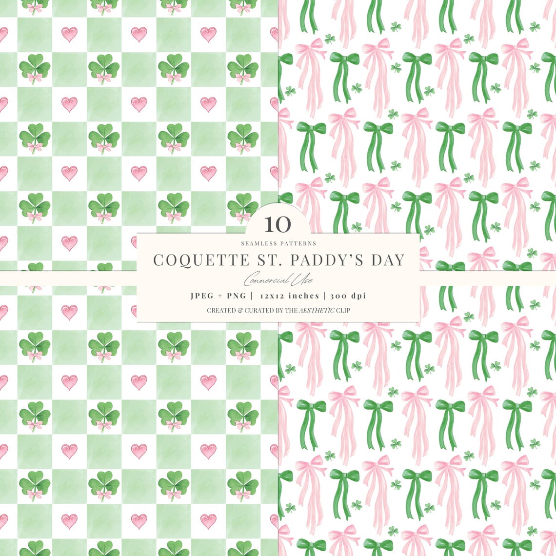 Saint Patrick's Day Digital Paper | St. Paddy's Day Pattern | Shamrock ...