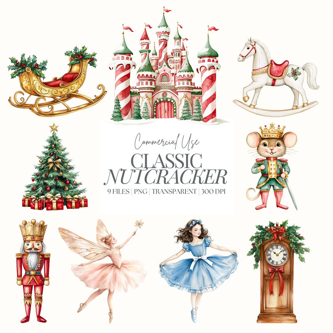 Nutcracker Christmas Clipart | Christmas Ballet Clipart | Nutcracker ...