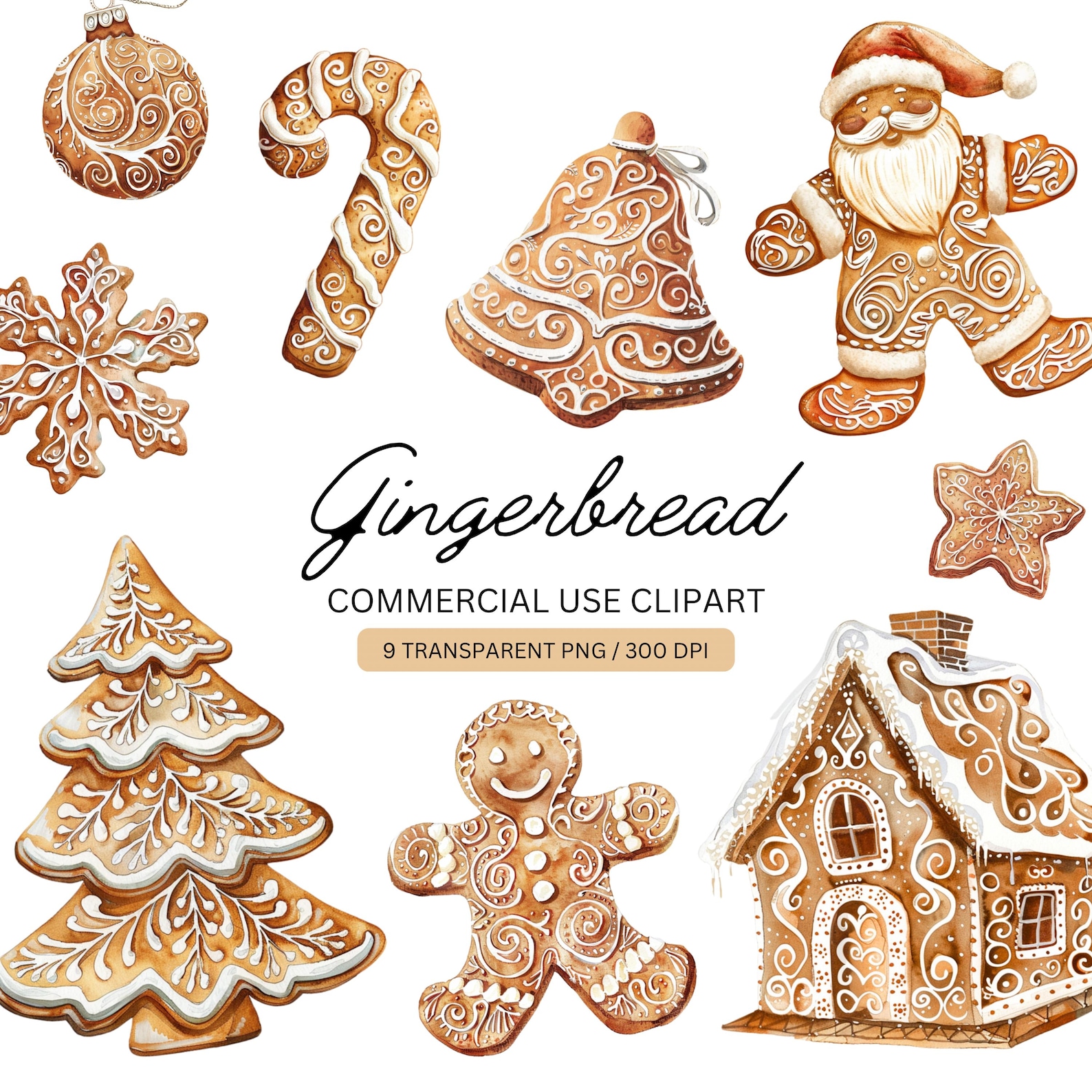 Gingerbread Clipart Gingerbread PNG Christmas Clipart Christmas Cookie ...