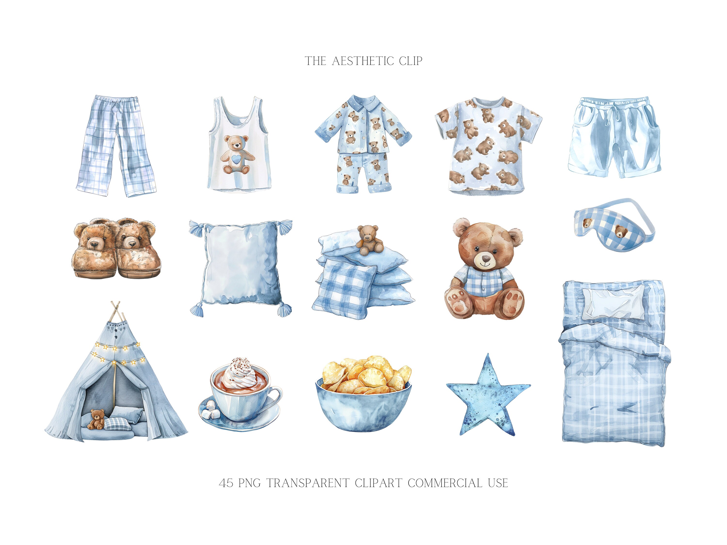 Pyjama Party Clipart Sleepover PNG Cozy Bedtime Cute Slumber Party ...