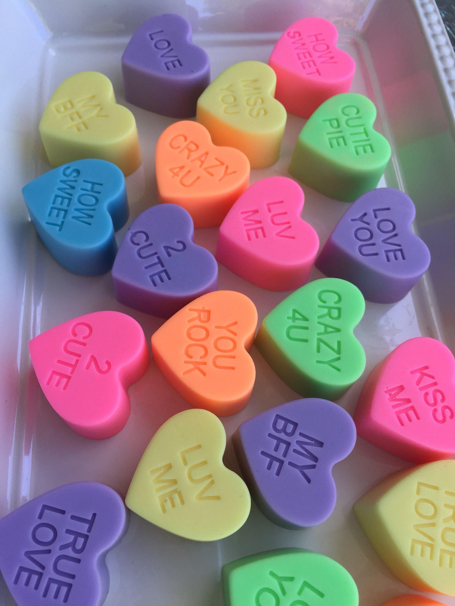 Conversation Heart Soaps - Candy Heart Soaps - Valentine Soap - Heart ...