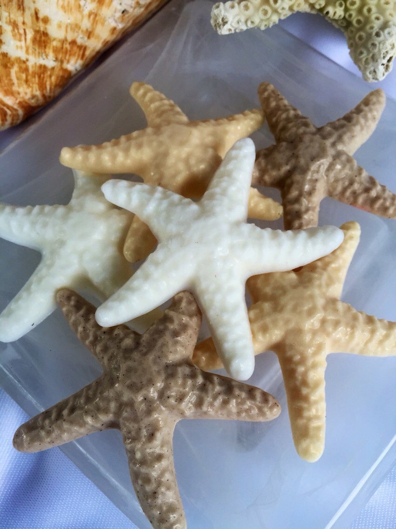 Starfish Soap Set of 5 Seastar Soap Seashell Soap - Etsy