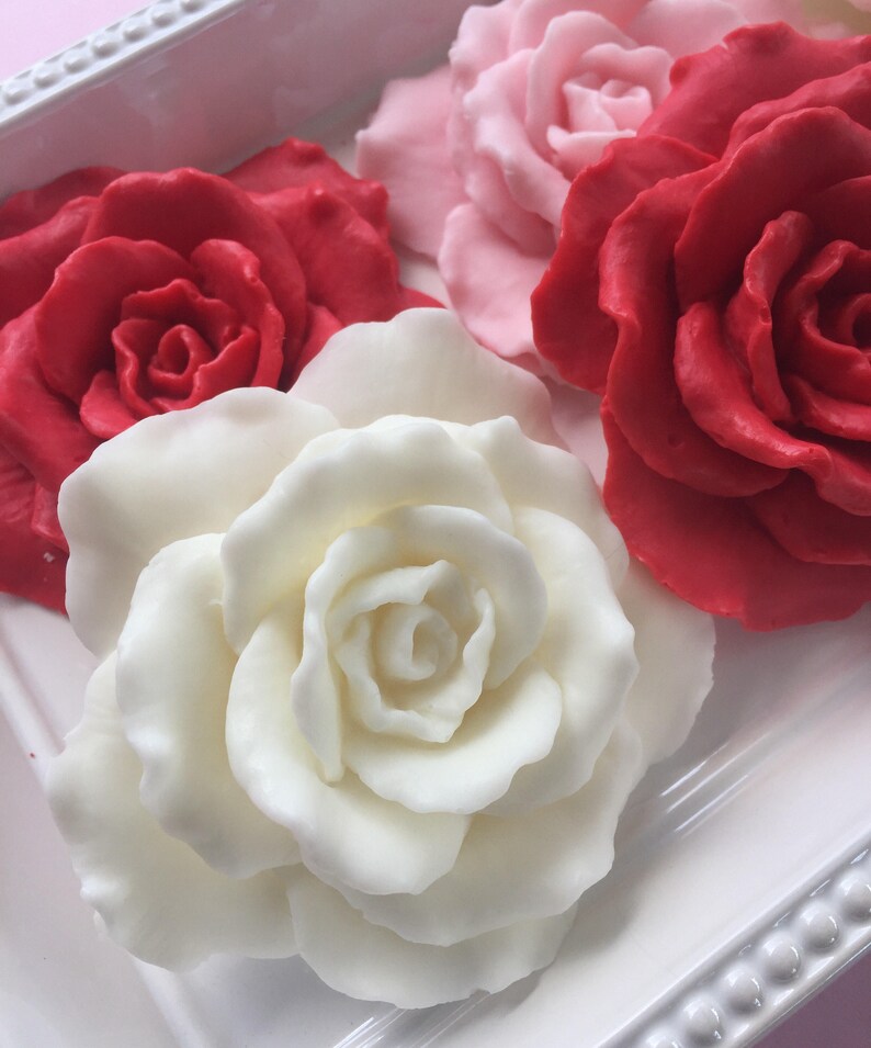 Rose Soap Handmade Glycerin Soap Soap Favors Flower Soap Etsy