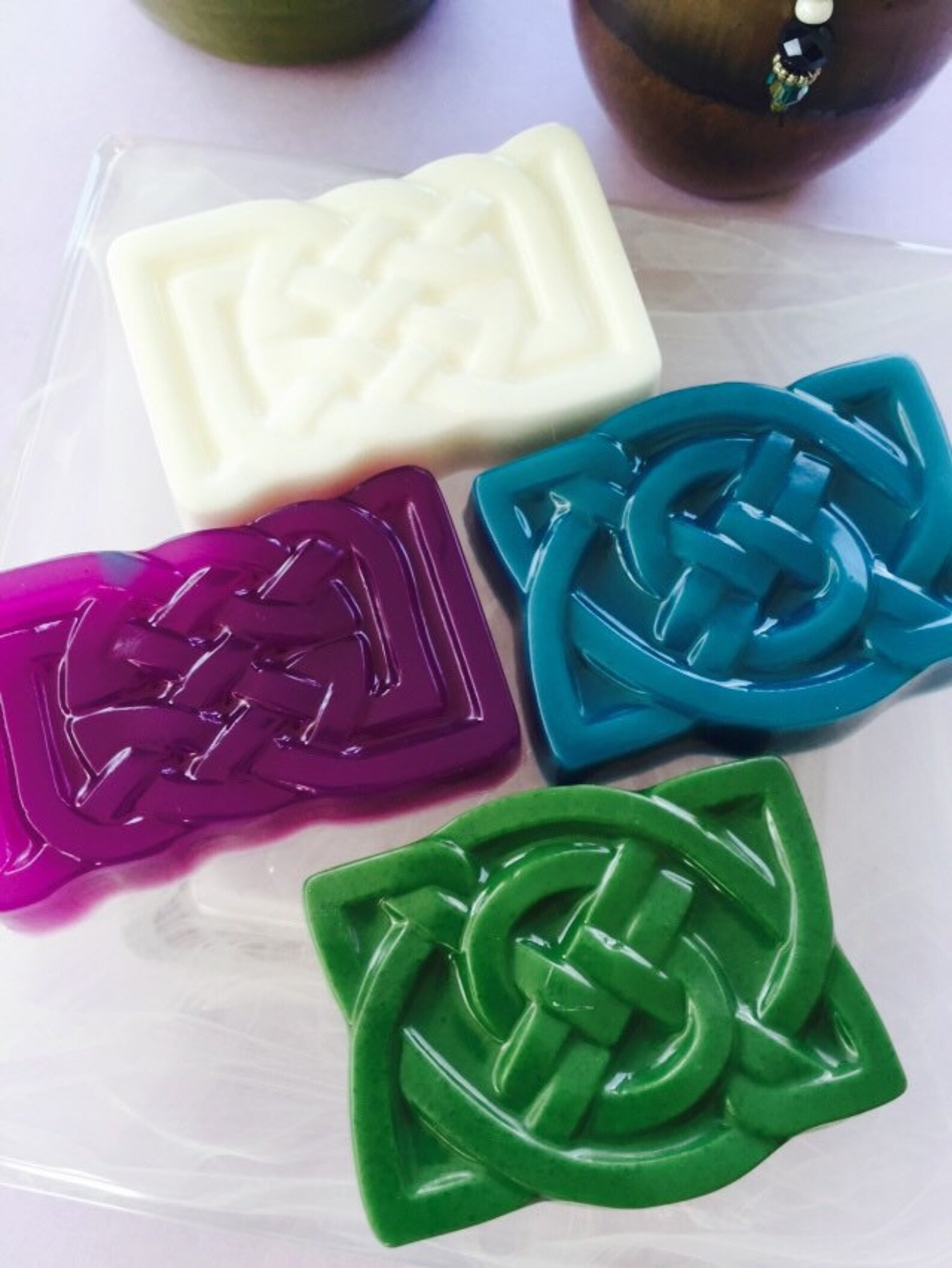 Celtic Knot Soap - Set of 4 Guest Soaps - St Patricks Day Soap - Irish ...