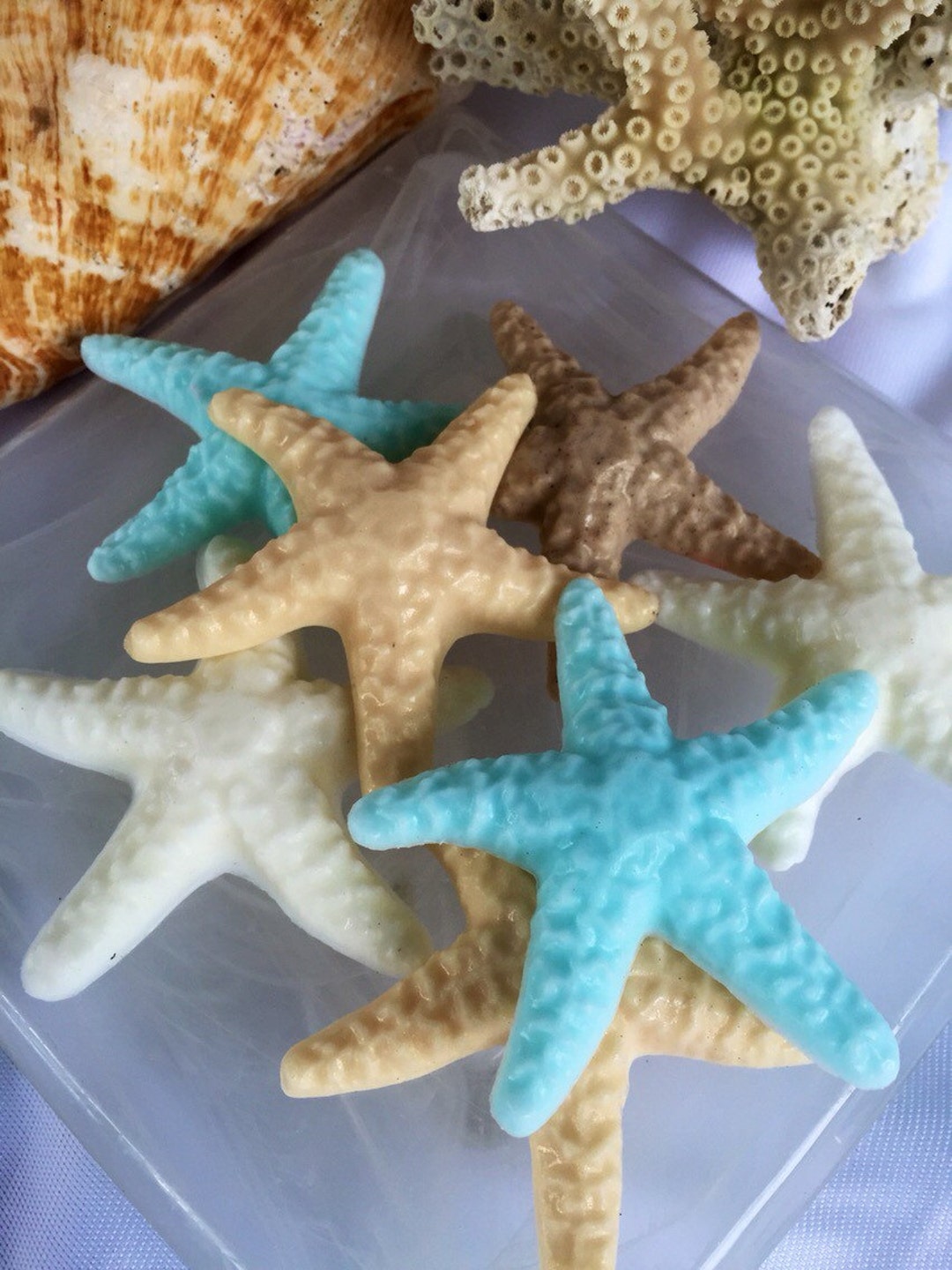 Starfish Soap - Set of 5 - Seastar Soap - Seashell Soap - Beach Soap ...