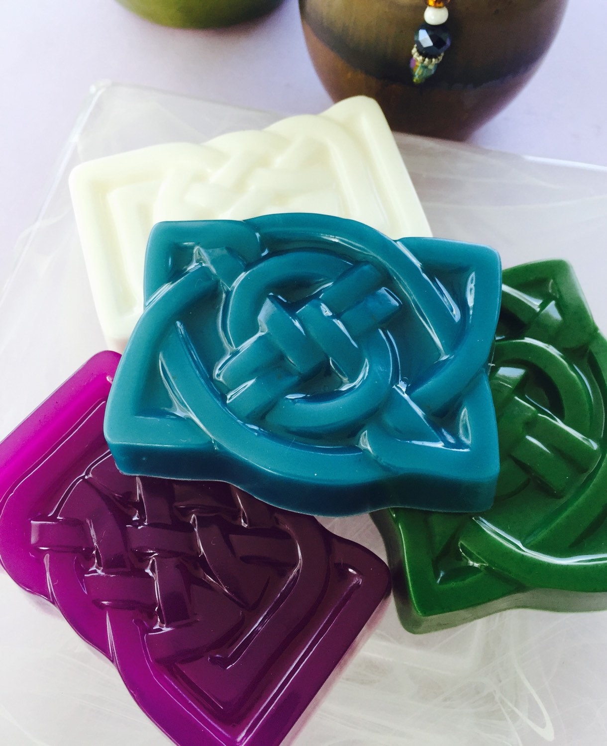Celtic Knot Soap - Set of 4 Guest Soaps - St Patricks Day Soap - Irish ...
