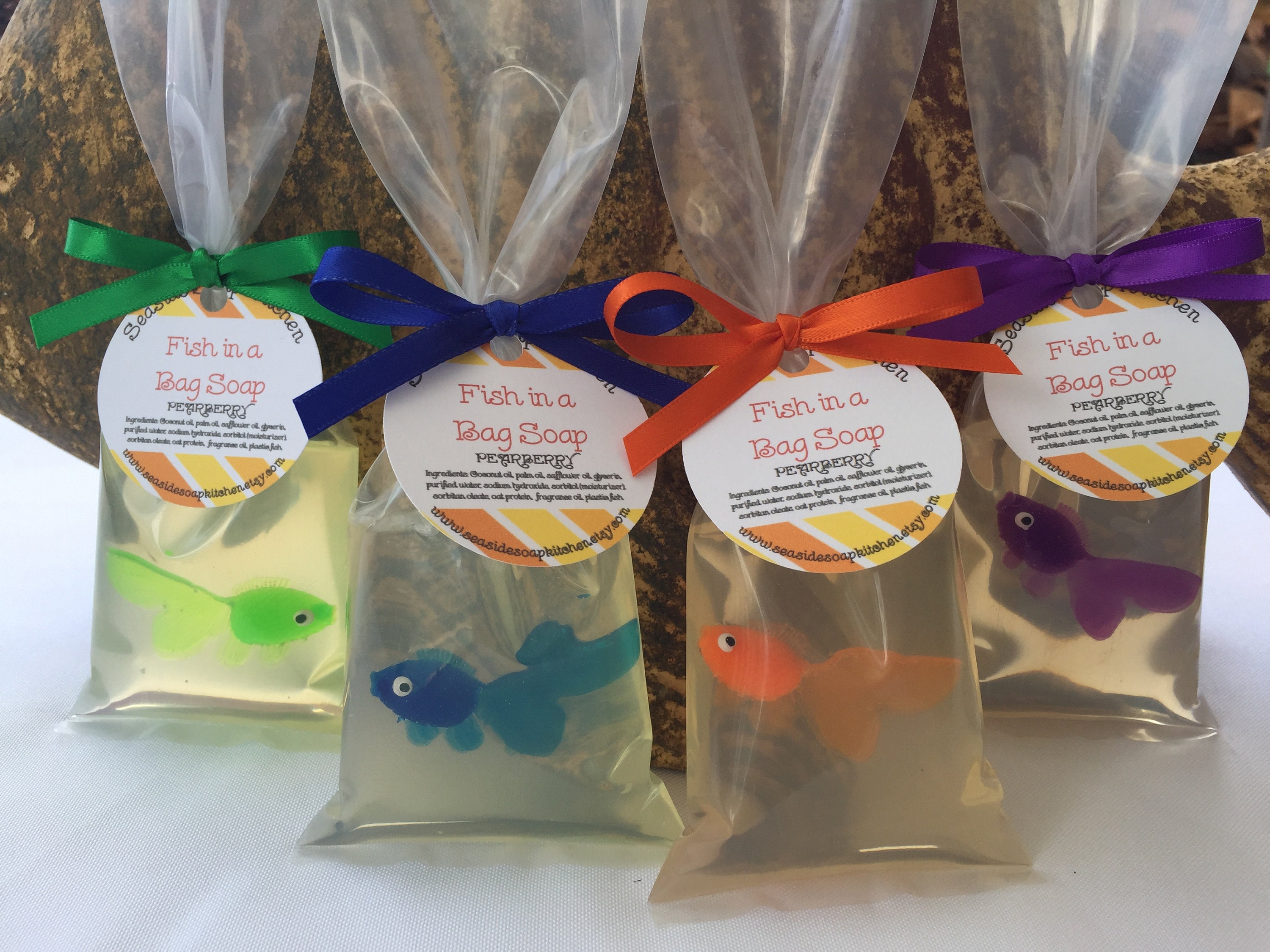 Fish Soap Fish in a Bag Soap Set of 10 Fish Party Favors | Etsy