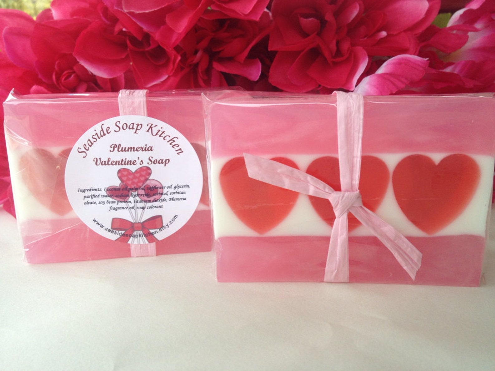Valentine's Day Soap Sweetheart Soap Plumeria Glycerin - Etsy