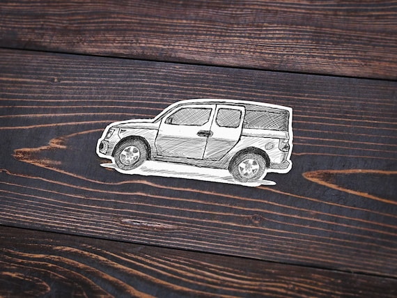 Hand-drawn Honda Element Sticker | Etsy