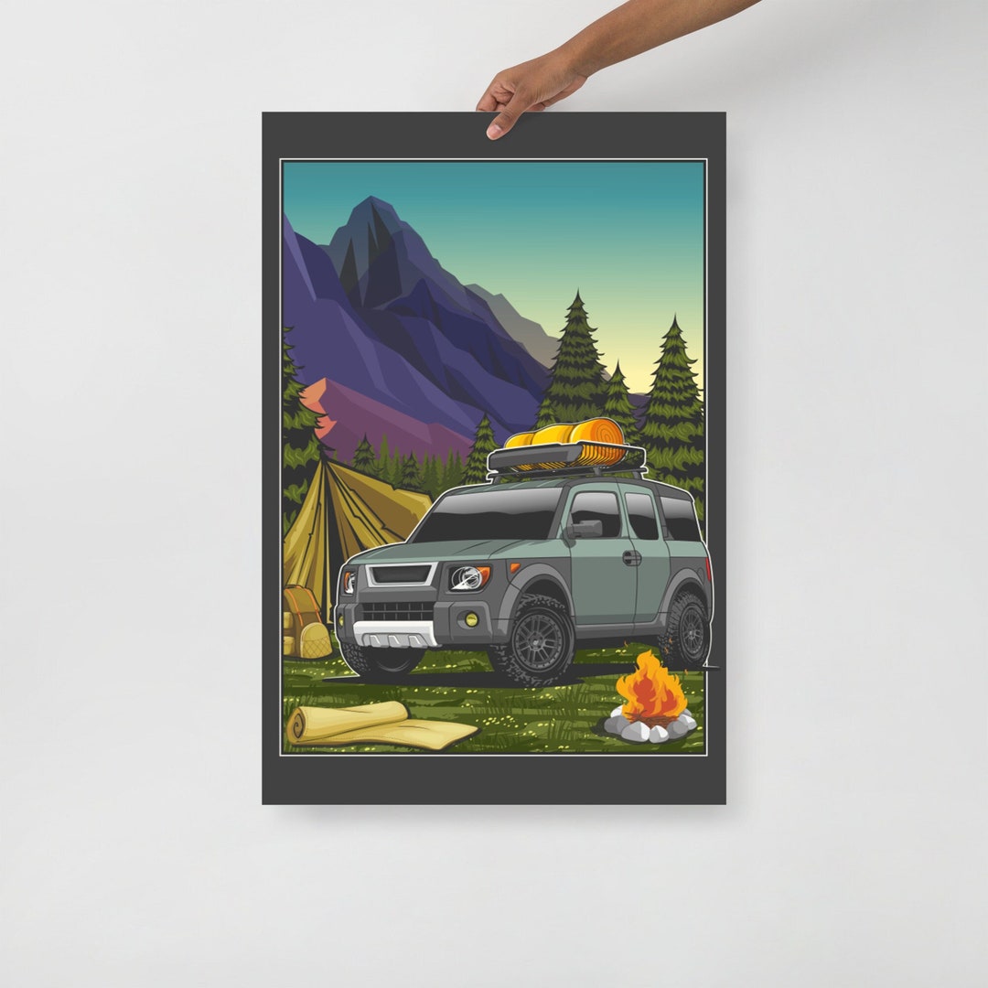 Honda Element Campground Adventure Club Poster 24″×36″ - Etsy