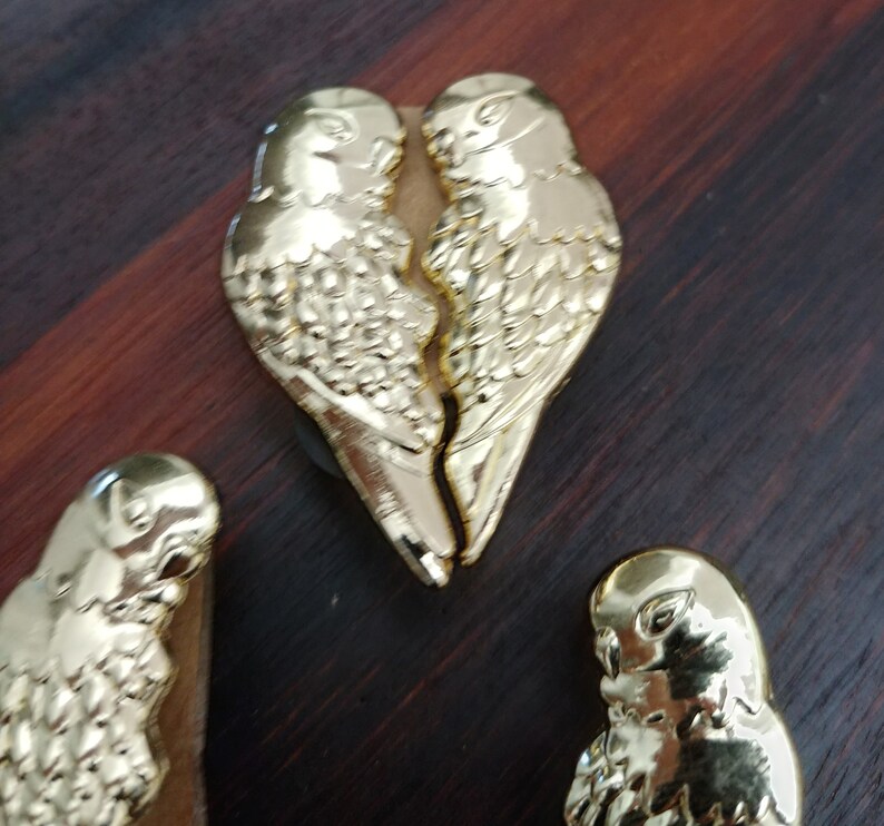 Gold Love Birds - Lapel, Bag, Hat Pin Pair - Etsy