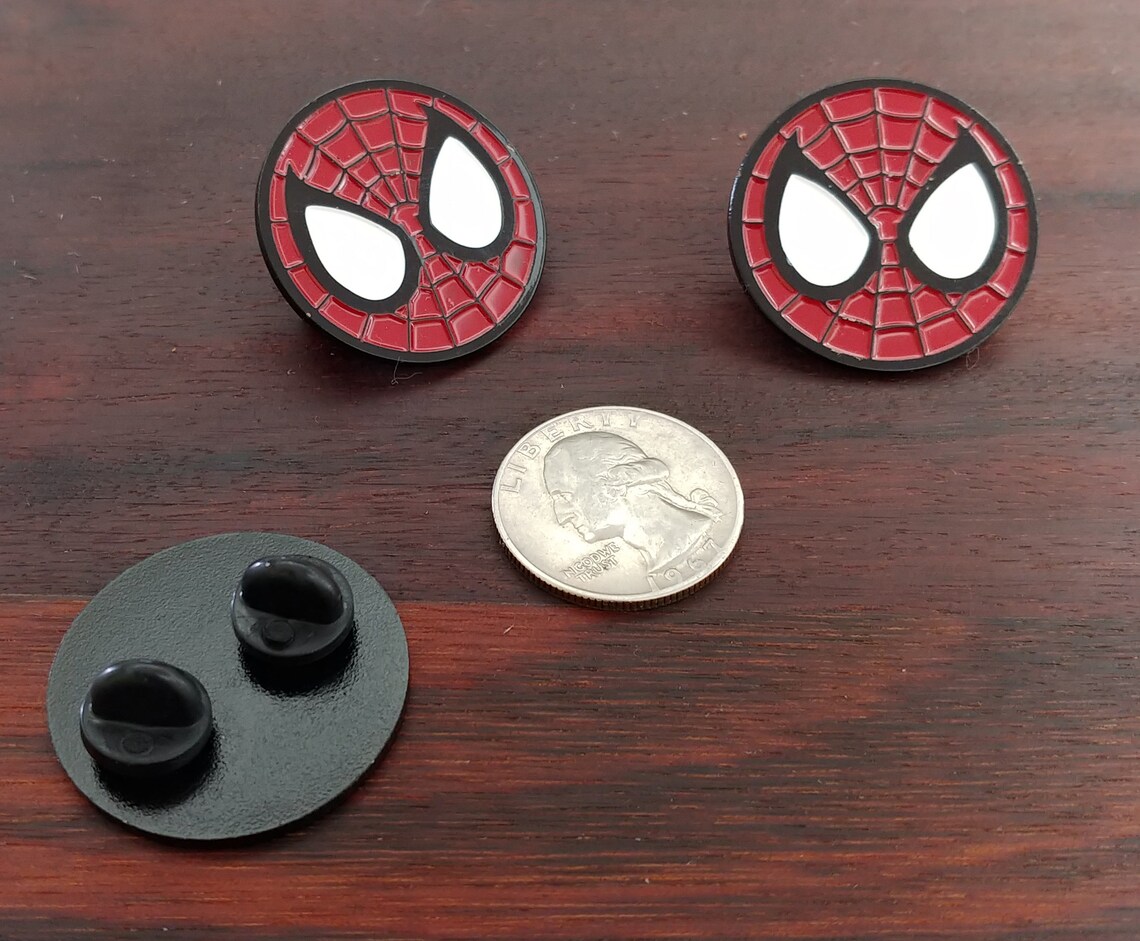 Spiderman Emblem Logo Lapel Pin Hat Pin - Etsy