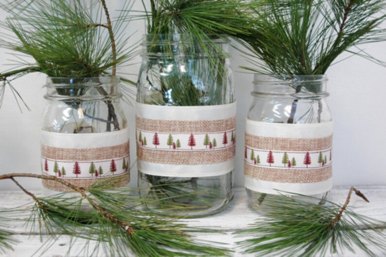 Beautiful Pine Tree Jar Wraps for Your, Table Decor, Home Decor ...