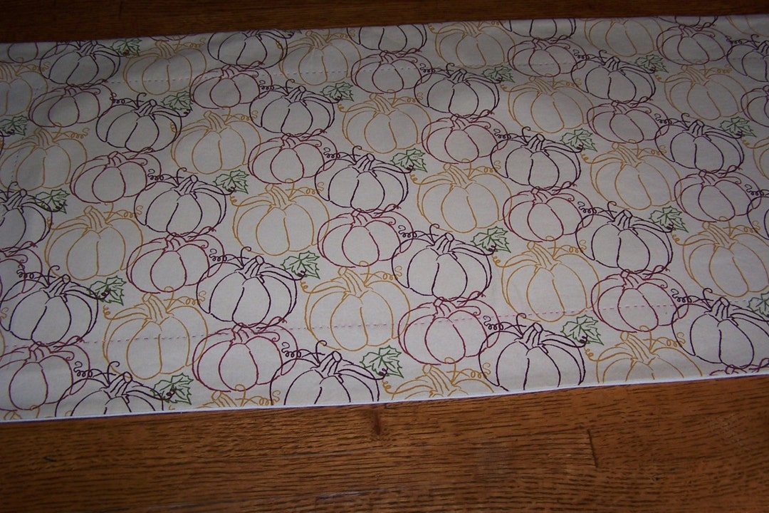 Pumpkin Table Runner, Autumn Decor, Thanksgiving Decor, Seasonal Decor ...