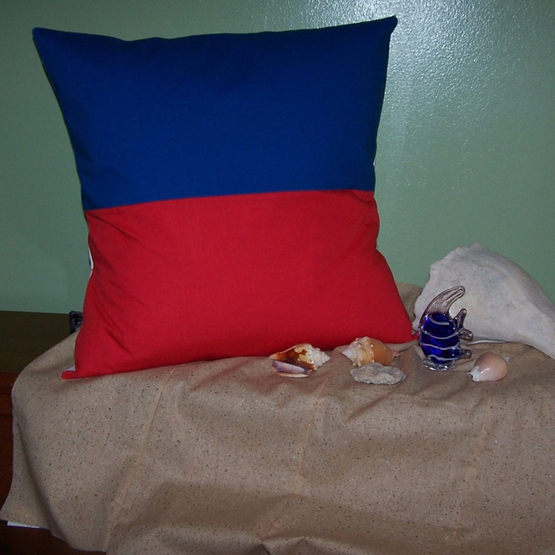 Nautical Flag Pillow - Etsy