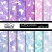 Butterfly Bush Watercolor Digital Paper - Purple, Pink, Blue and Green ...
