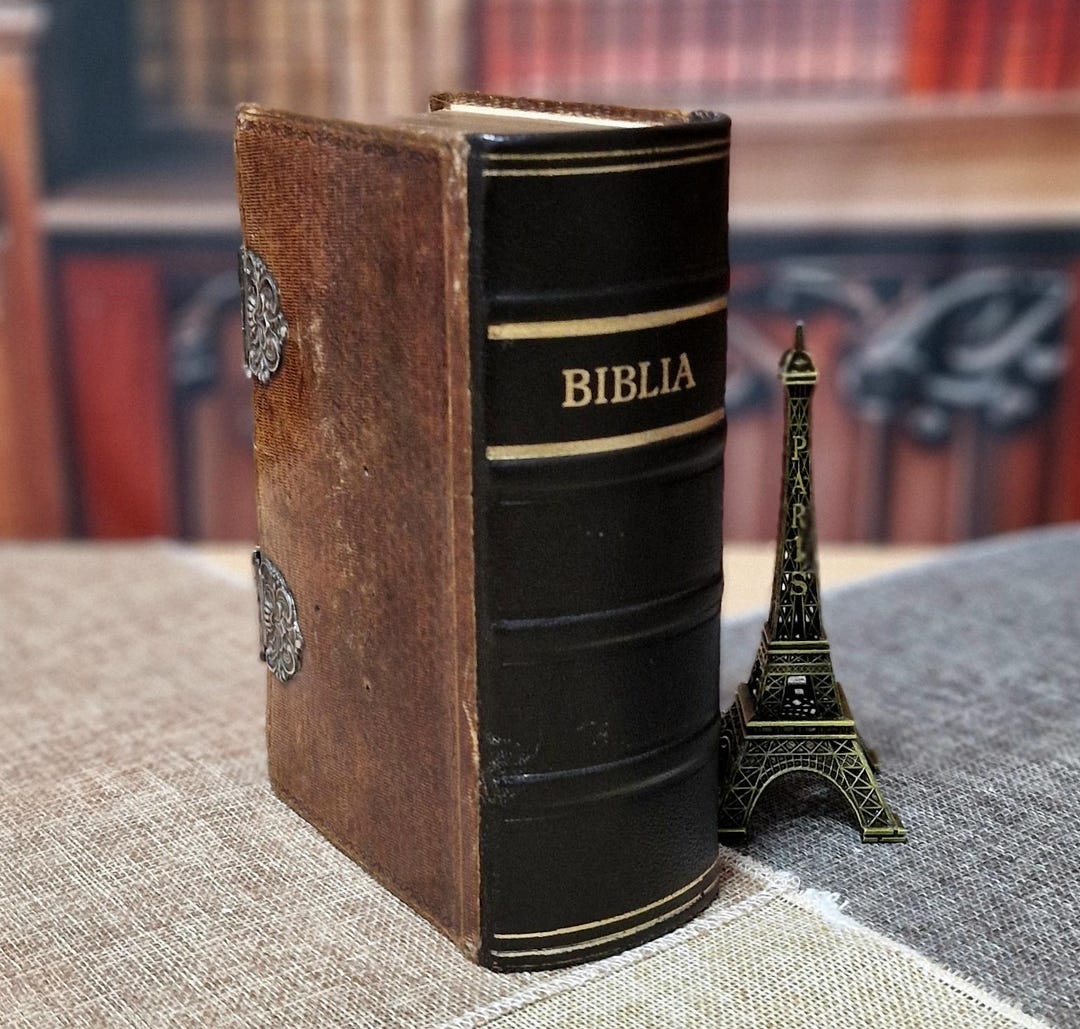 1856 Rare Antique Dutch Bible, Old & New Testament, Leather Bound ...
