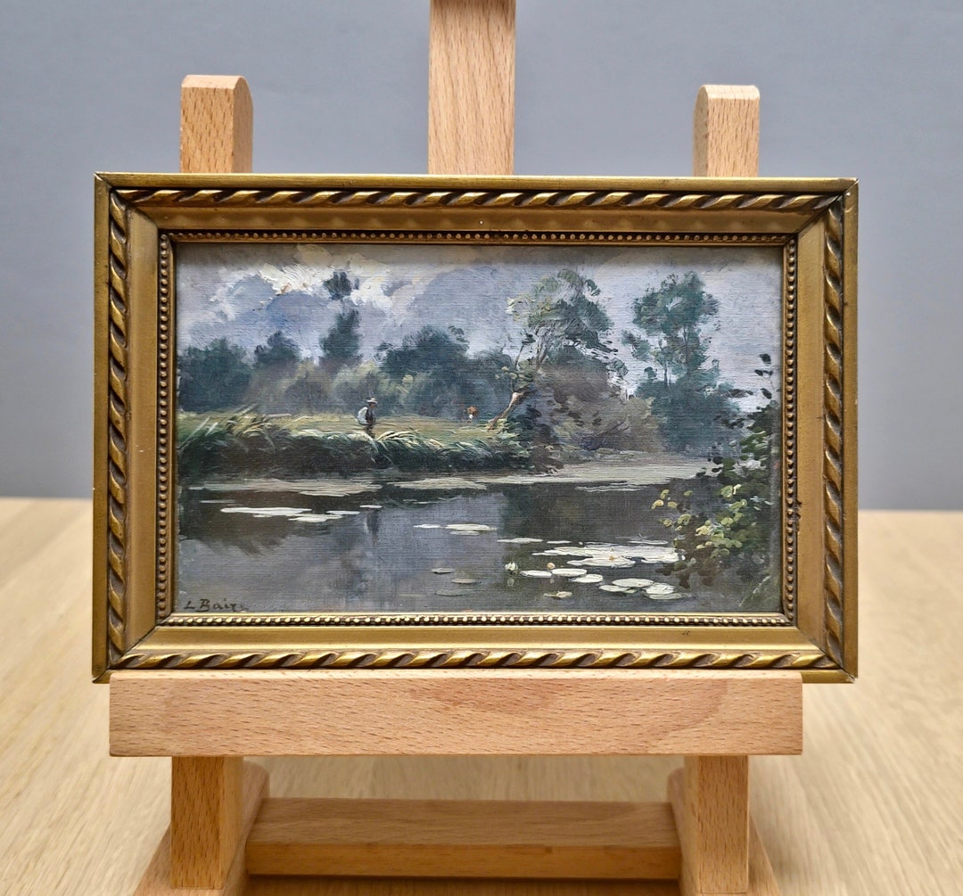 Barbizon School French Landscape Painting - Nature, Serenity, Antique ...