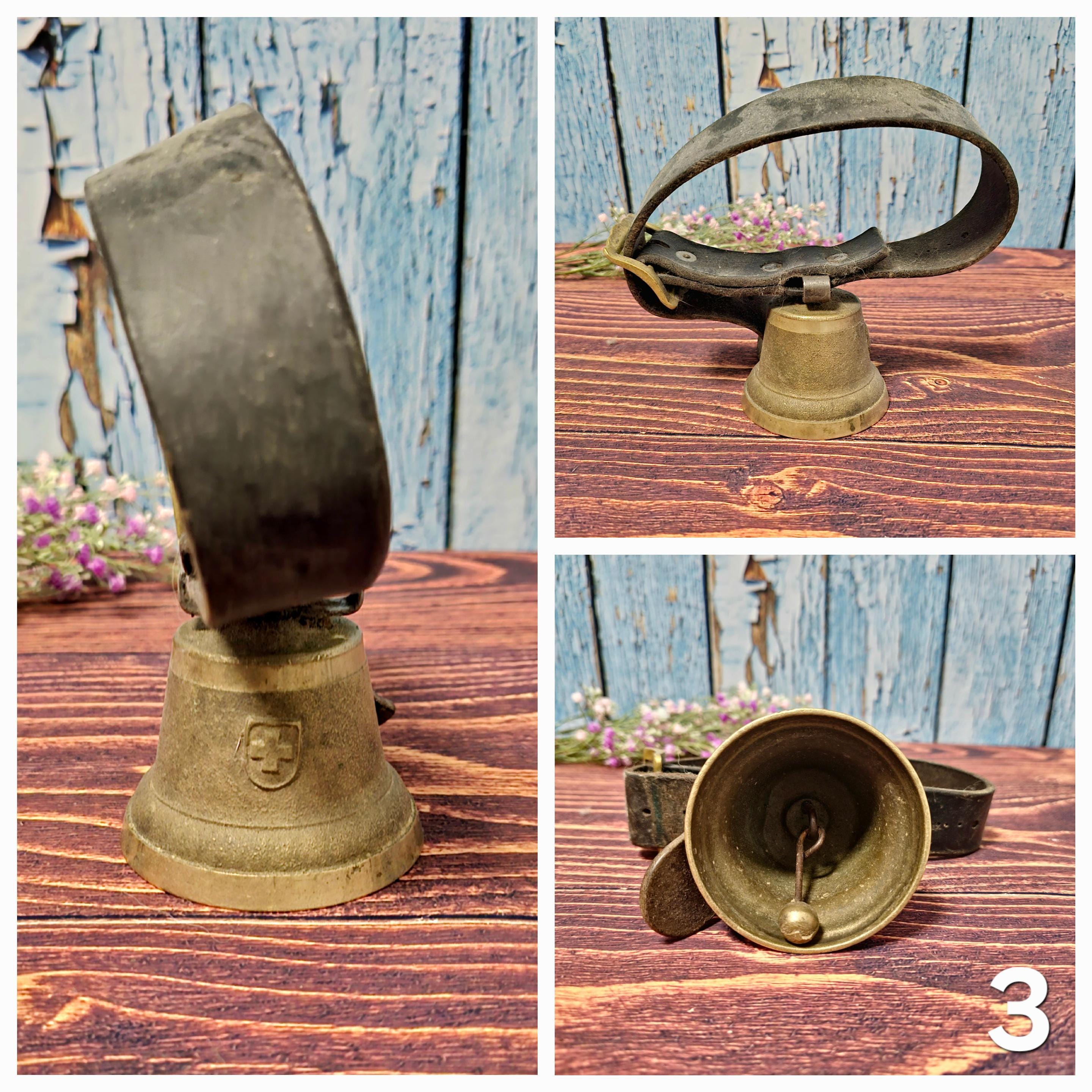 Antique Swiss Cow Bell, Vintage Alpine Bell, Rustic Farmhouse Decor ...