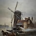 Antique Dutch Winter Landscape Oil Painting, Framed Original Artwork ...
