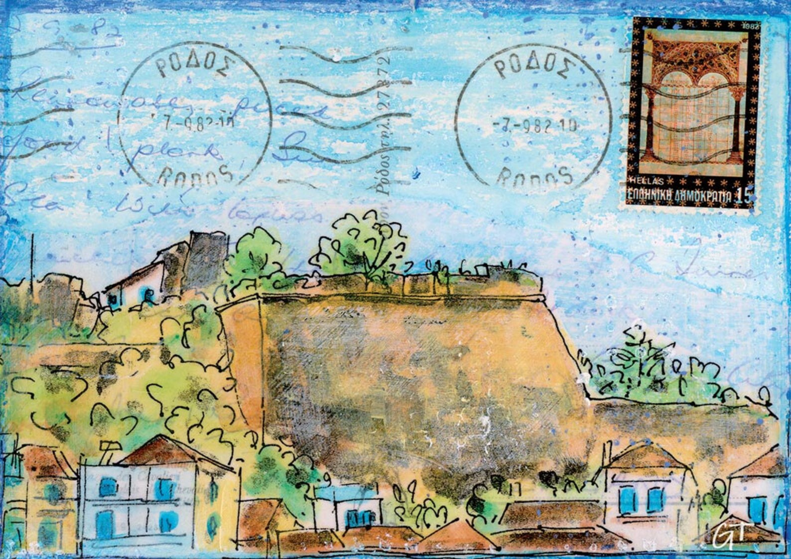 A Postcard From Greece, Greek Art, Paintings of Greece, Greek Paintings ...