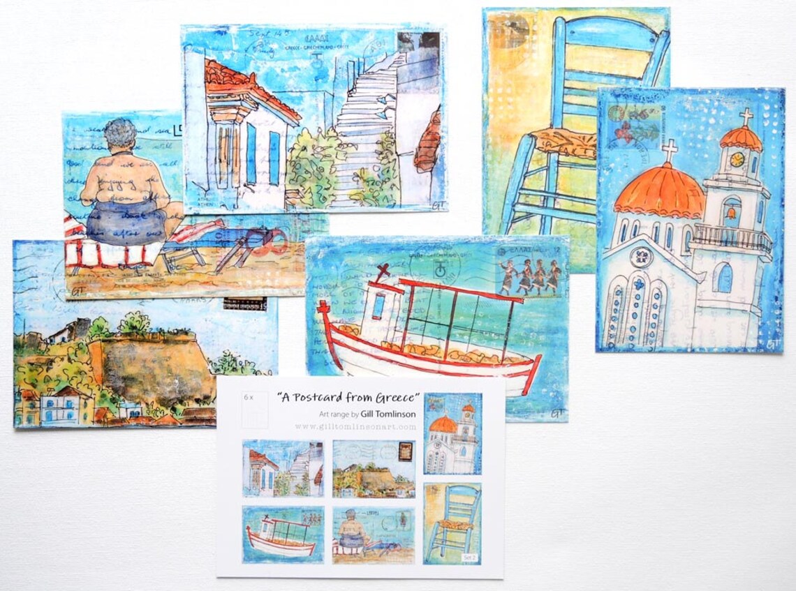 A Postcard From Greece, Greek Art, Paintings of Greece, Greek Paintings ...
