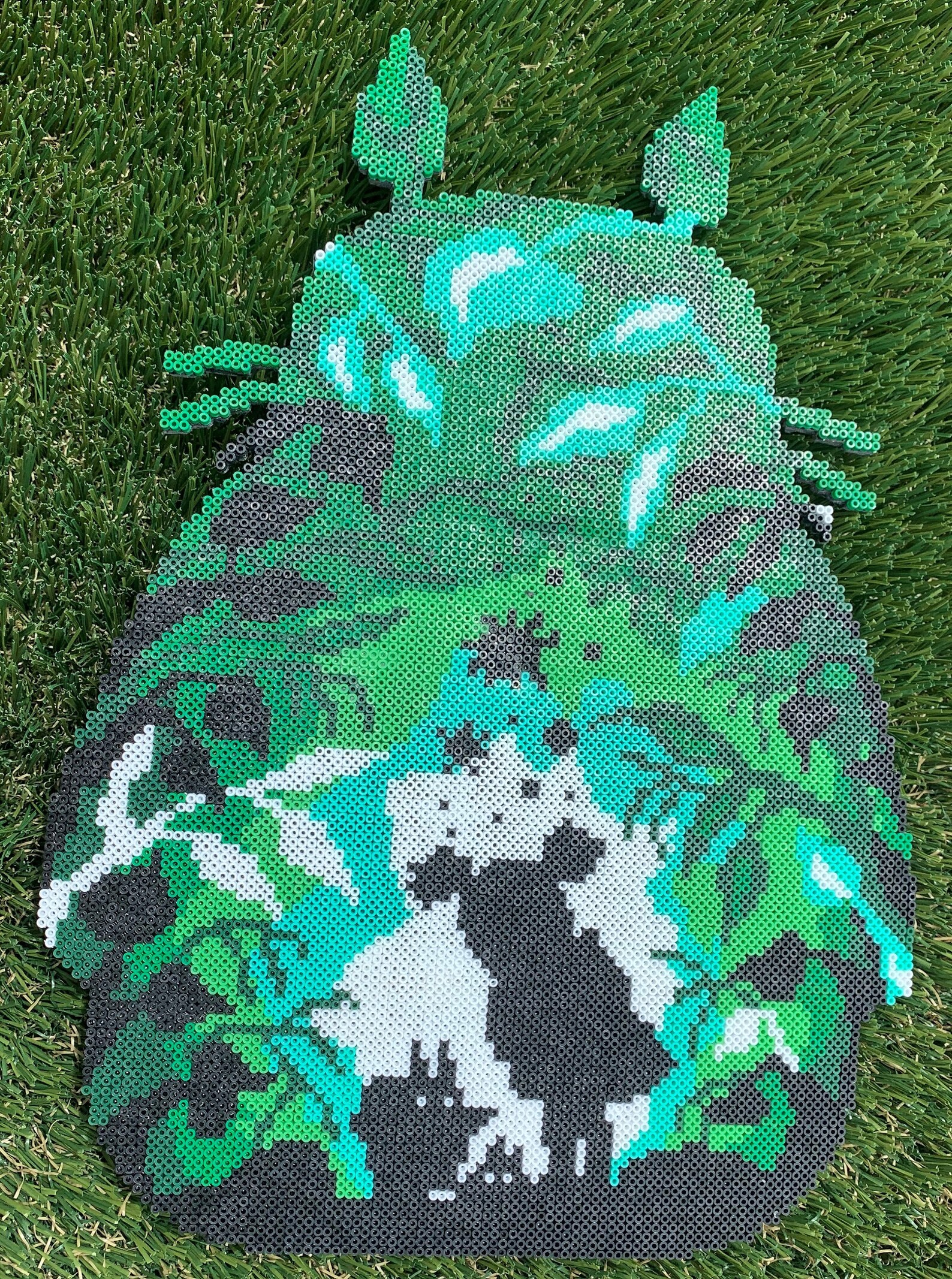 Totoro Pixel Wall Art Made With Perler Beads - Etsy