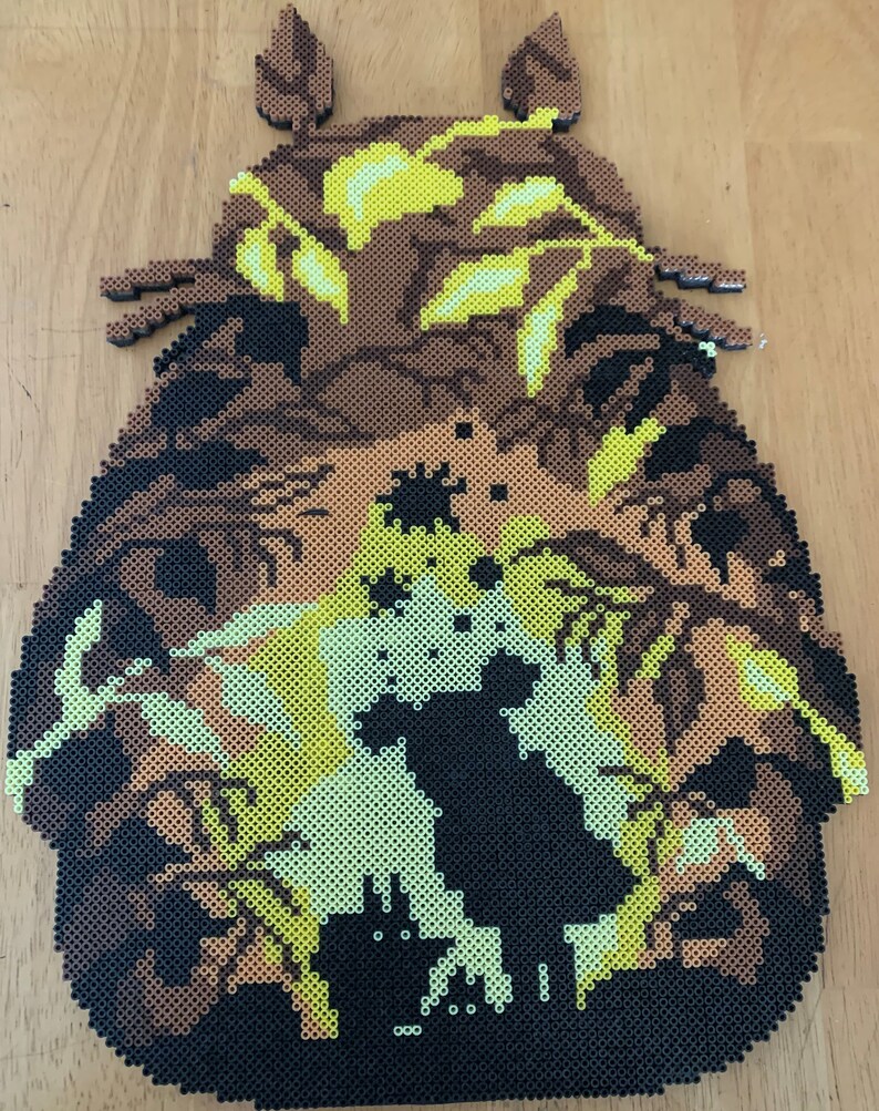 Totoro Pixel Wall Art Made With Perler Beads - Etsy