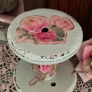 Shabby Romantic Vintage Spool, Sewing Room Decor, Shabby Spool ...
