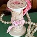 Shabby Romantic Vintage Spool, Sewing Room Decor, Wooden Spool ...