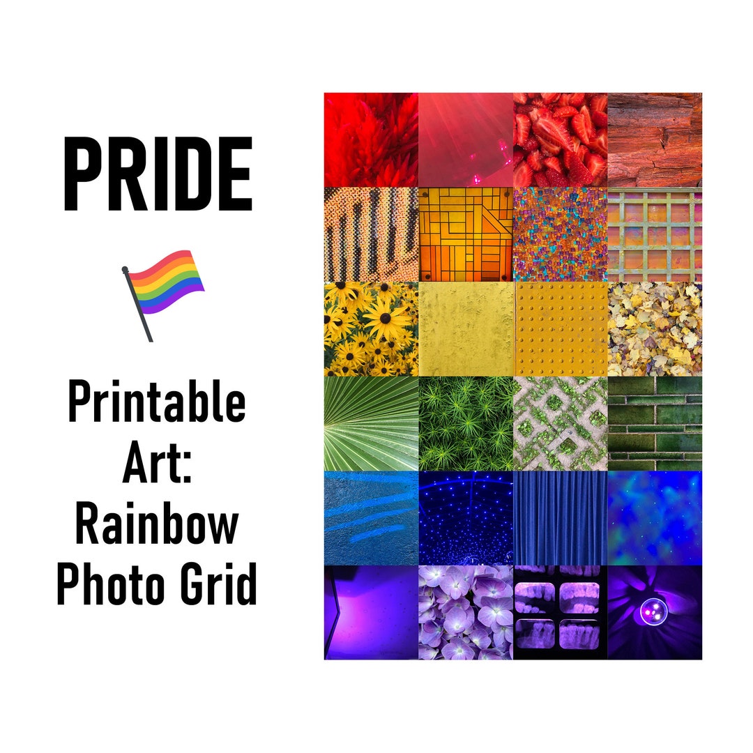 LGBTQ+ Pride Printable Wall Art Subtle Rainbow Photography 11x14 ...