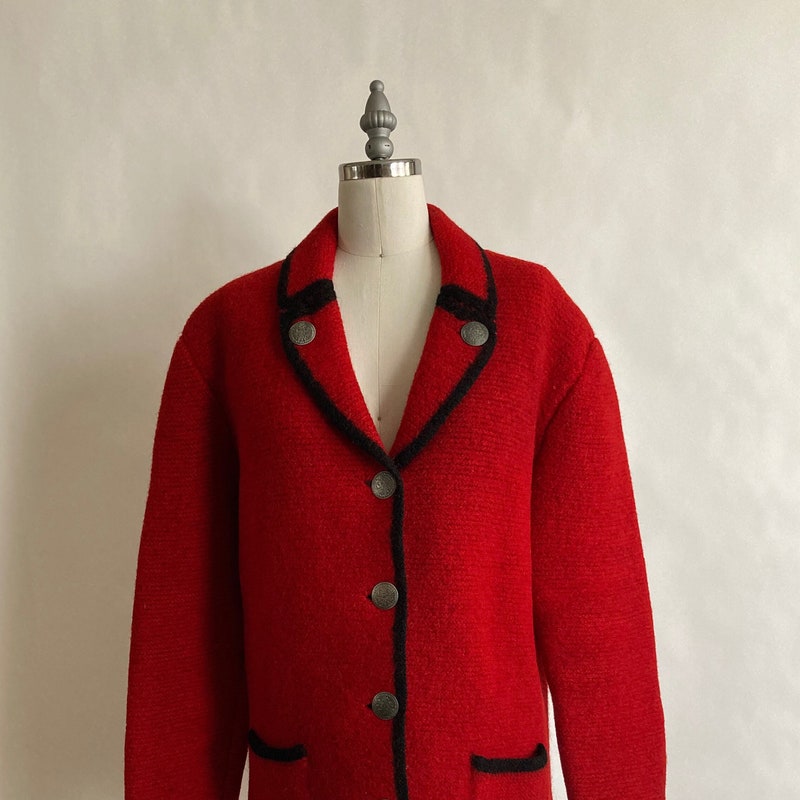 Red Boiled Wool - Etsy