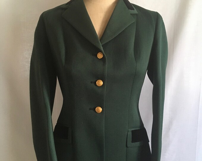 40s Hunter Green Pytchley Hunt Coat With Velvet Collar/riding Jacket ...
