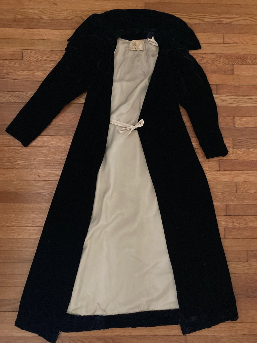 1930's Conrad & Co./boston Rayon Velvet Opera Coat/vintage Velvet Opera ...