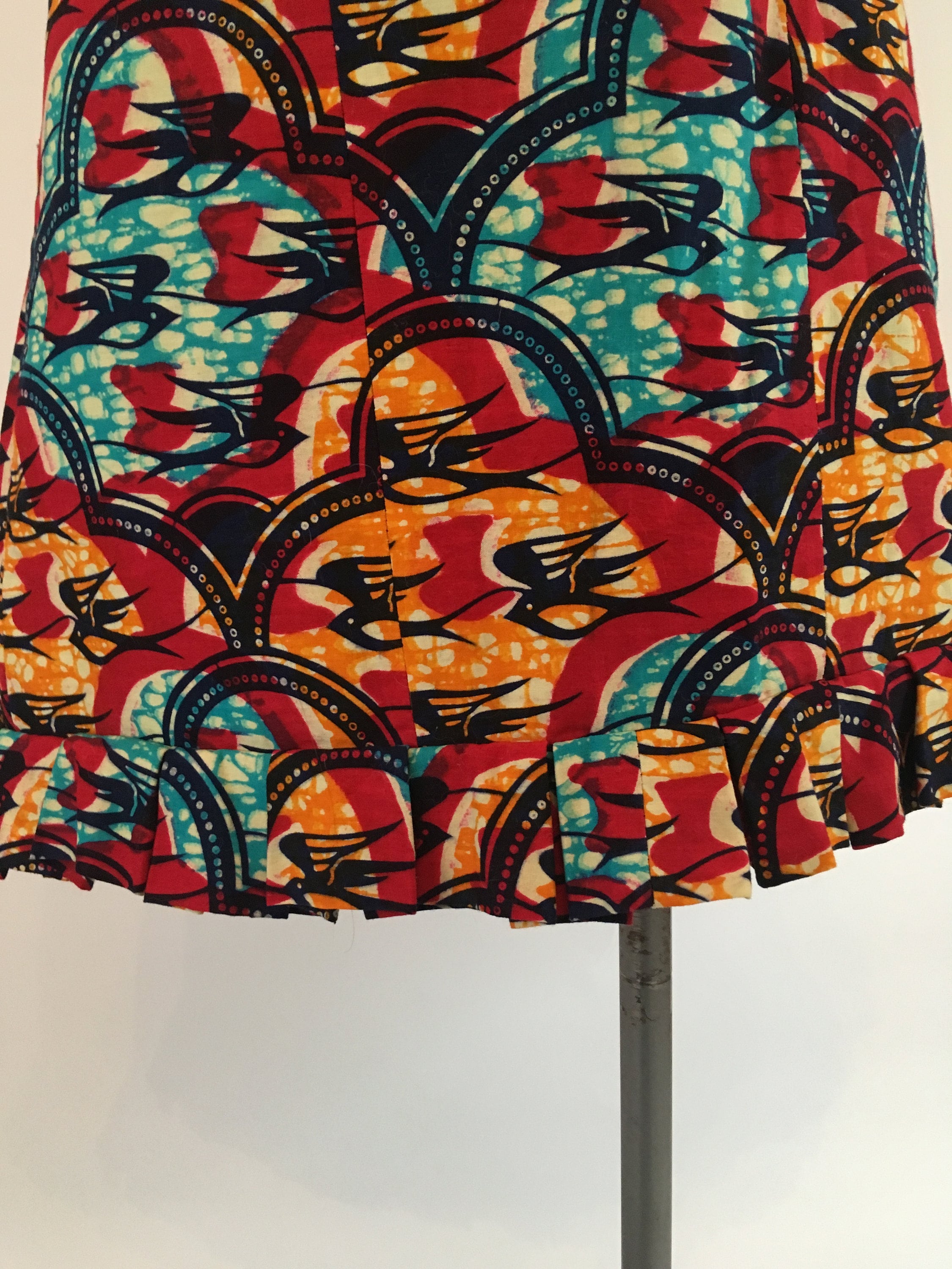 Vintage Batik Sundress/vintage Cotton Sundress With Hem Ruffle/ethnic ...