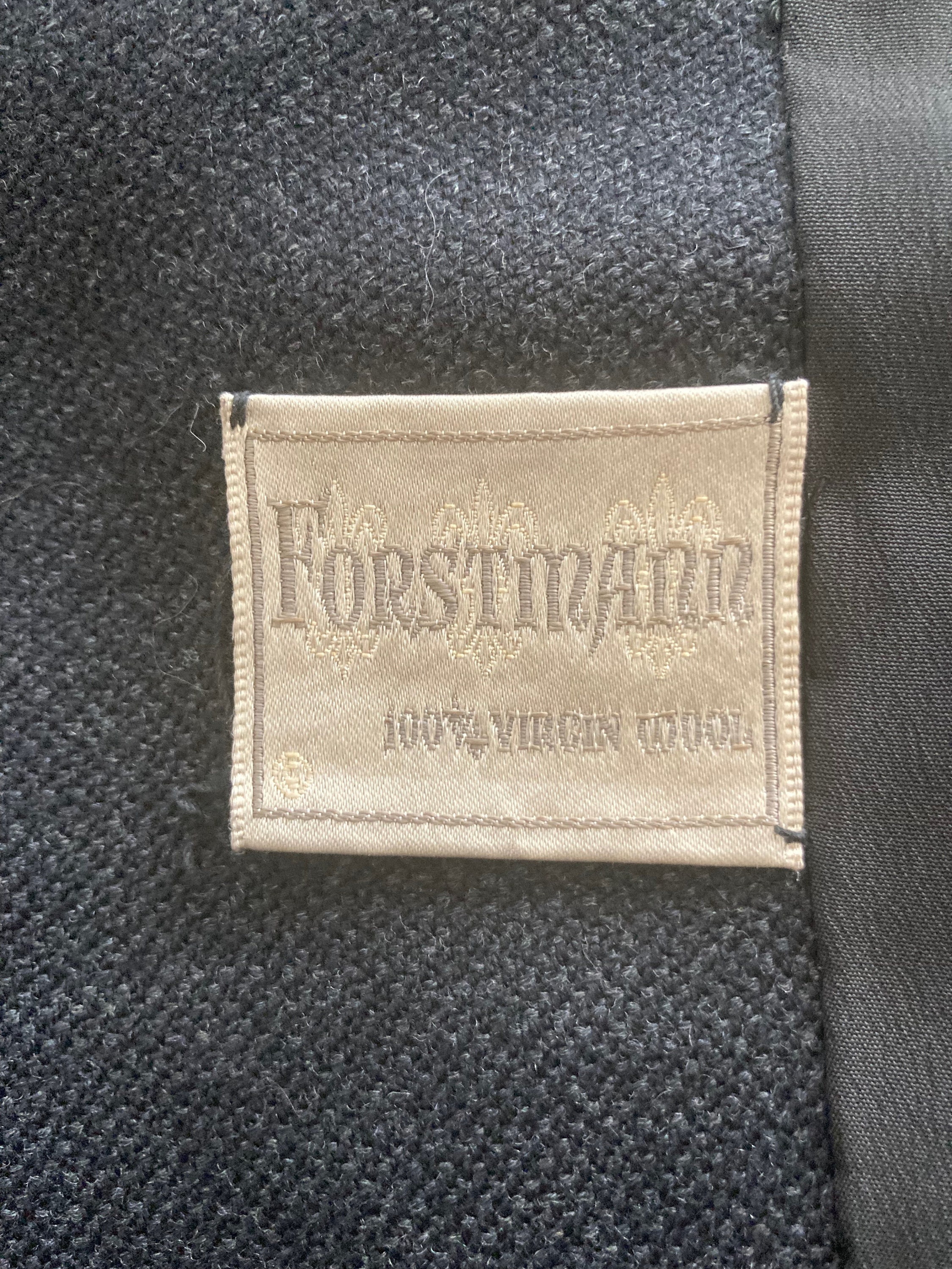 1940s Forstmann Dark Grey Virgin Wool Tweed/black Velvet Women's Suit ...