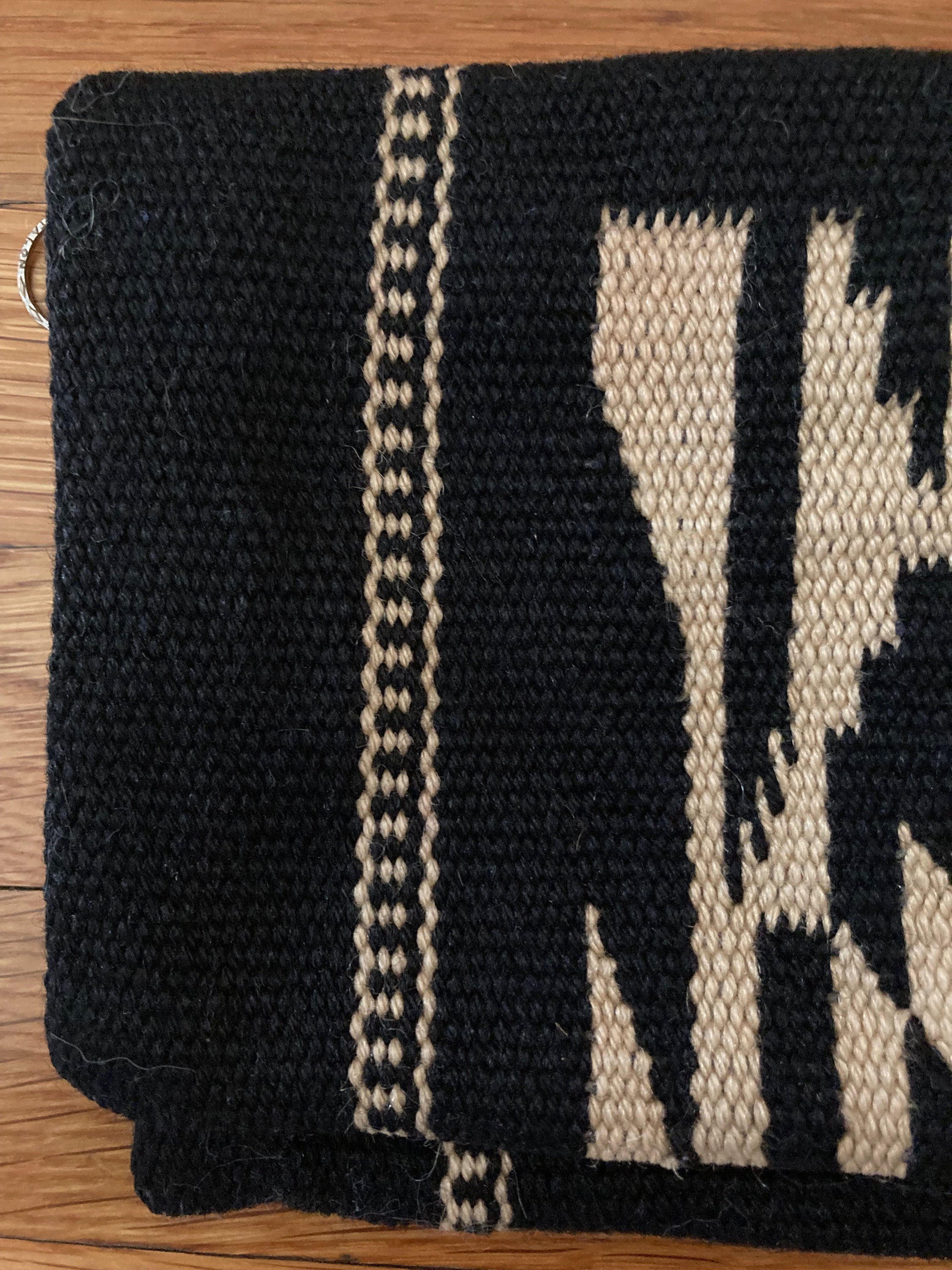 1930s/1940s Black & Cream Woven Chimayo Style Blanket Wool Clutch/1930s ...