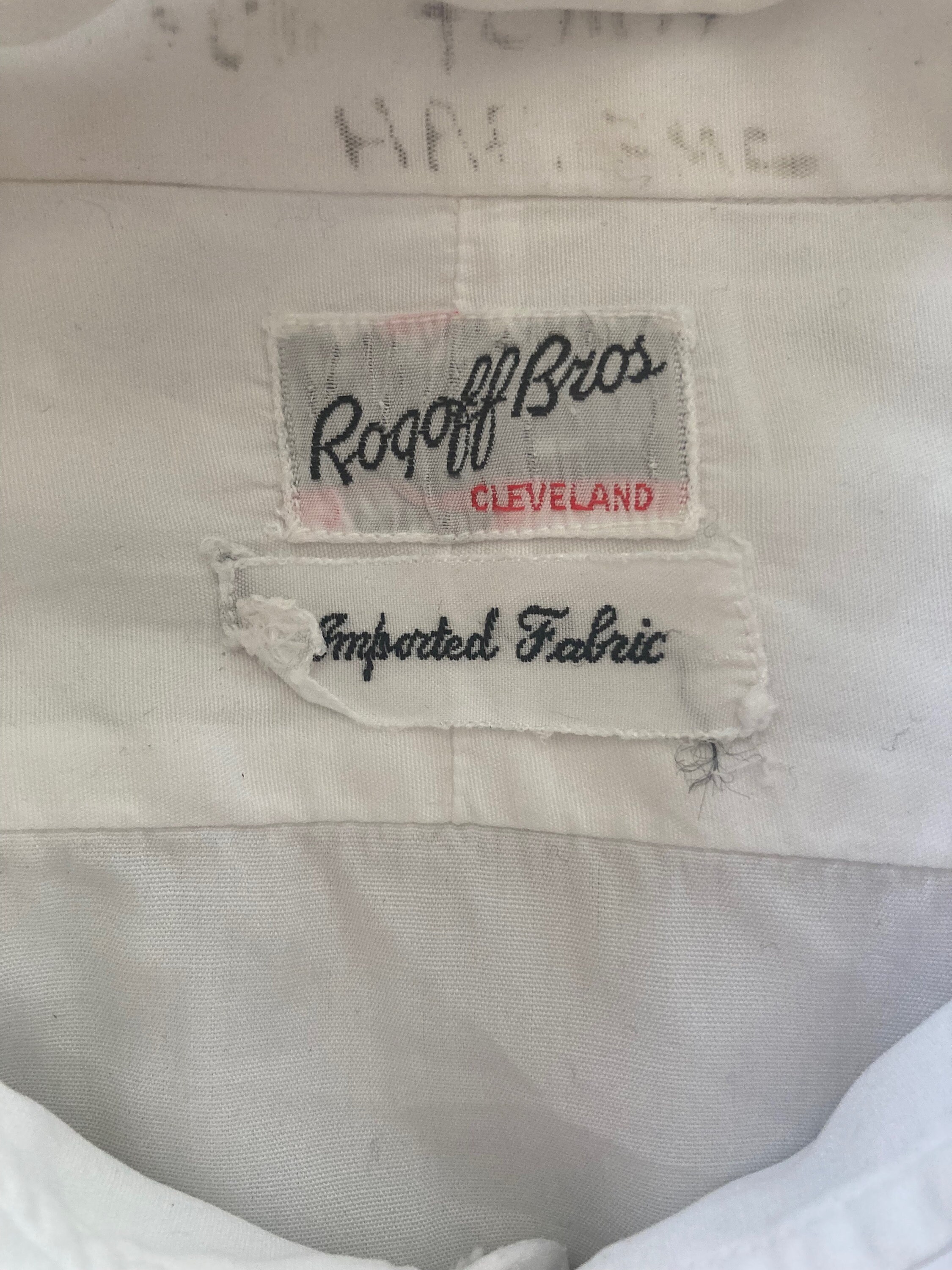 1940s Rogoff Bothers/cleveland Mens White Brocade/eyelet Cotton Tuxedo ...