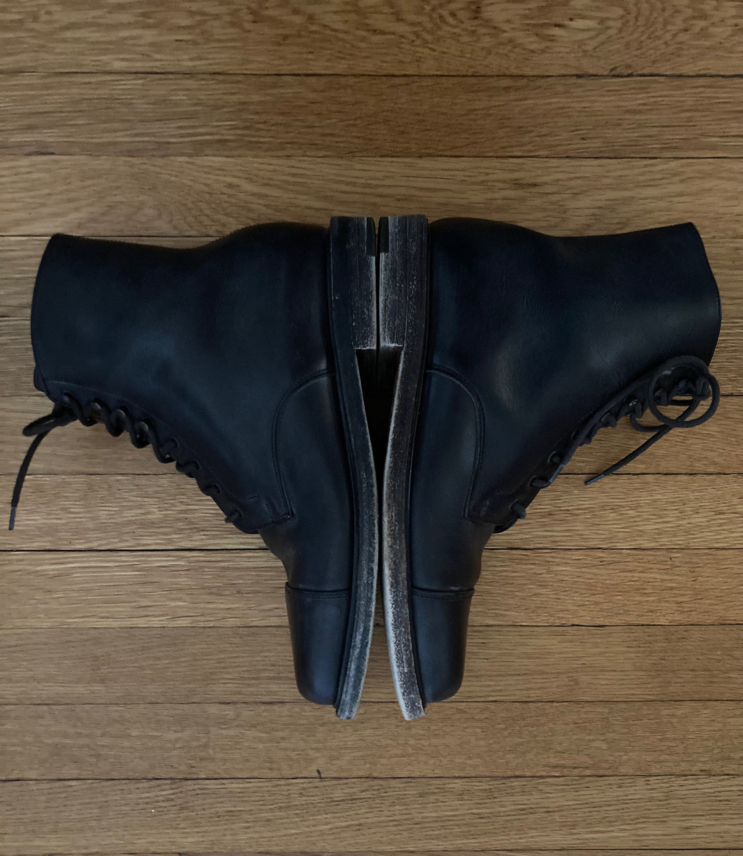 1990s Paraboots Cap Toe Mens Dark Brown Leather Lace up Boots France ...