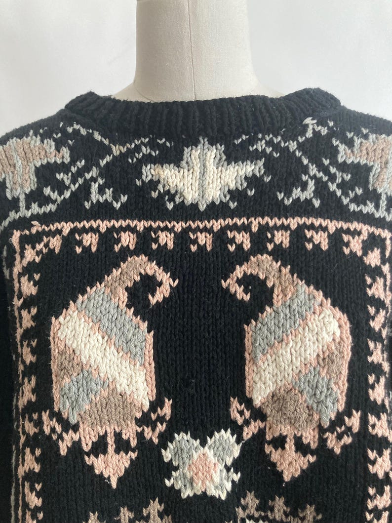 1980s/80s Vintage Stewart Ross Hand Knit Oversized Chunky Cotton ...