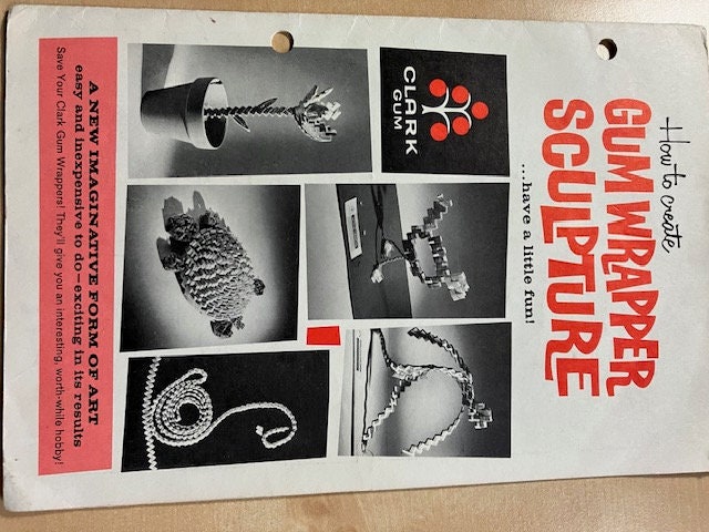 Clark Gum Wrapper Sculpture Book - Etsy
