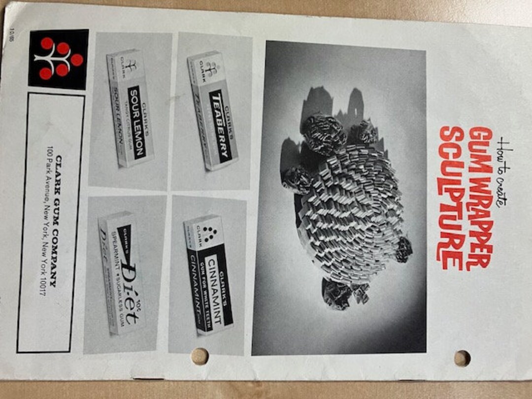 Clark Gum Wrapper Sculpture Book - Etsy