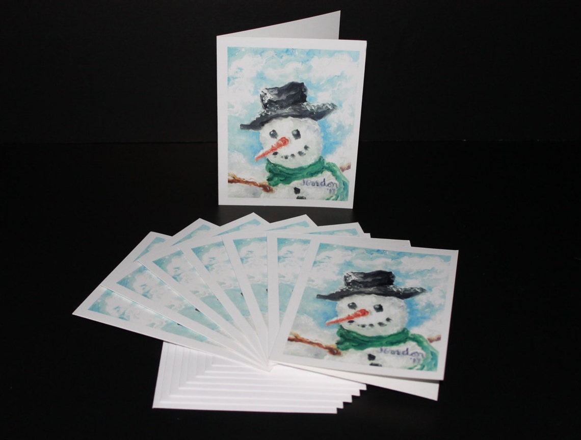 Cards Head of Frosty the Snowman Packs of 8 With Envelopes, Story ...